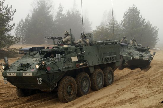 Us Soldiers Stryker Armored Fighting Vehicles Editorial Stock Photo ...