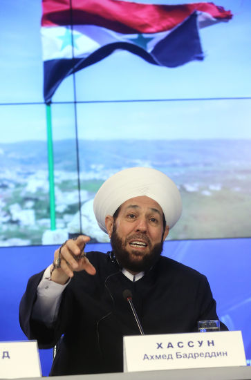 Syrian Grand Mufti Ahmed Hassun Speaks Editorial Stock Photo - Stock ...