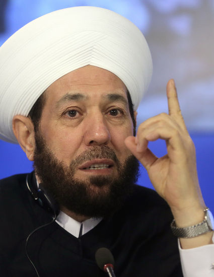 Syrian Grand Mufti Ahmed Hassun Speaks Editorial Stock Photo - Stock ...