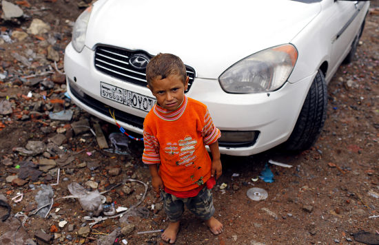 Homeless Syrian Refugees Child Stand Infront Editorial Stock Photo ...