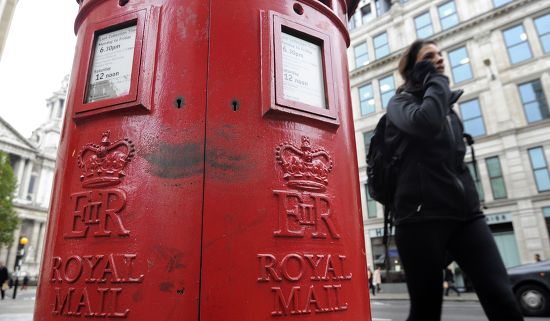 Pedestrian Walks Past Royal Mail Post Editorial Stock Photo - Stock ...