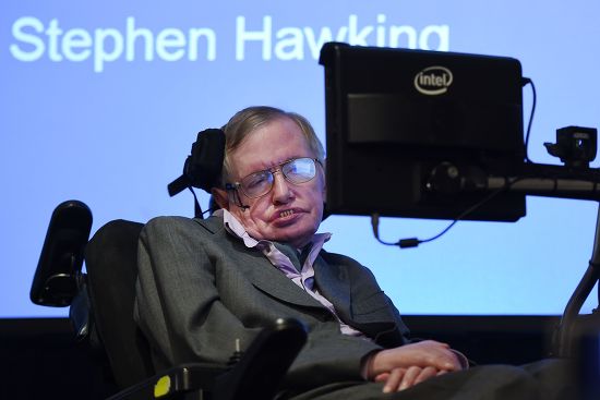 British Astrophysicist Professor Stephen Hawking Speaks Editorial Stock ...