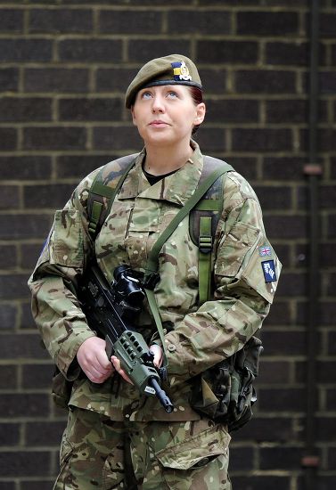 British Soldier Stands Guard Outside Royal Editorial Stock Photo ...