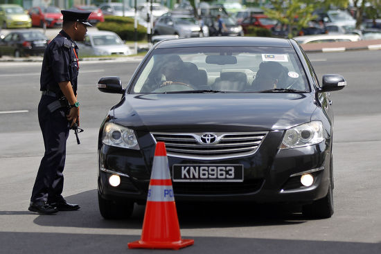 Security Guard Checks Car International Convention Editorial Stock ...