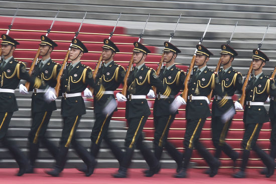 Members Pla Peoples Liberation Army March Editorial Stock Photo - Stock ...