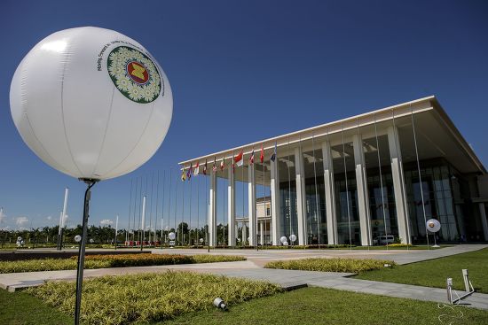 Balloons Carry Asean Logo Main Venue Editorial Stock Photo - Stock ...