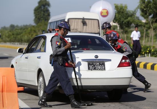 Special Myanmar Police Forces Check Vehicle Editorial Stock Photo ...