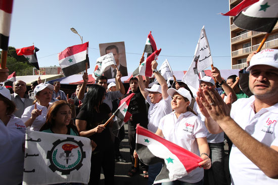 Syrians White Caps National Flags Tshirts Editorial Stock Photo - Stock ...