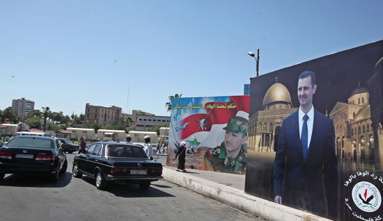Giant Portraits Incumbent Syrian President Bashar Editorial Stock Photo ...