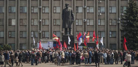 Communist Party Supporters Carry Red Flags Editorial Stock Photo ...