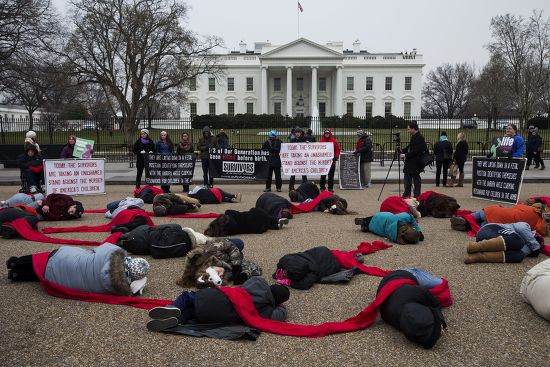 Antiabortion Advocates Hold Diein Demonstrate What Editorial Stock ...
