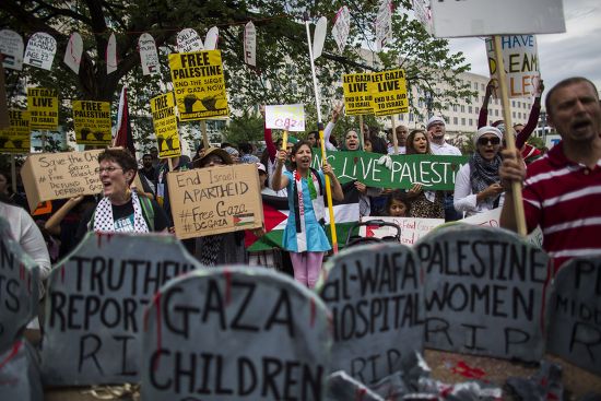 Hundreds Supporters Palestinian Rights Organization Aladwa Editorial ...