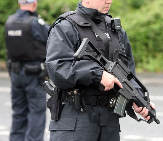 Armed British Police On Patrol During Editorial Stock Photo - Stock ...