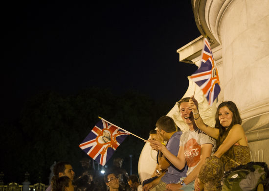 People Waiving Union Jack Flags Celebrate Editorial Stock Photo - Stock ...
