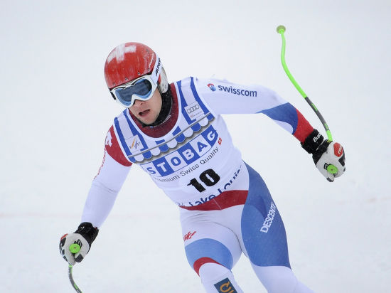 Patrick Kueng Switzerland Skis Into Finish Editorial Stock Photo ...