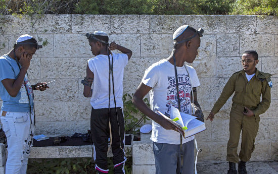 Israeli Teenagers Ethiopian Descent Putting On Editorial Stock Photo ...