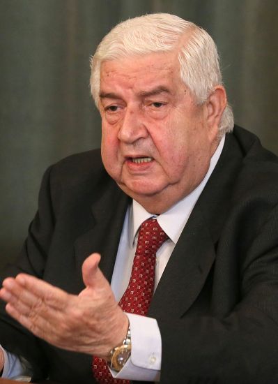 Syrian Foreign Minister Walid Muallem Speaks Editorial Stock Photo ...