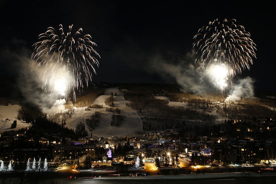 Fireworks Explode Over Vail Village During Editorial Stock Photo ...