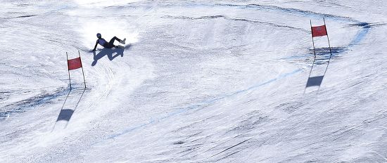 Bode Miller Us Crashes During His Editorial Stock Photo - Stock Image ...
