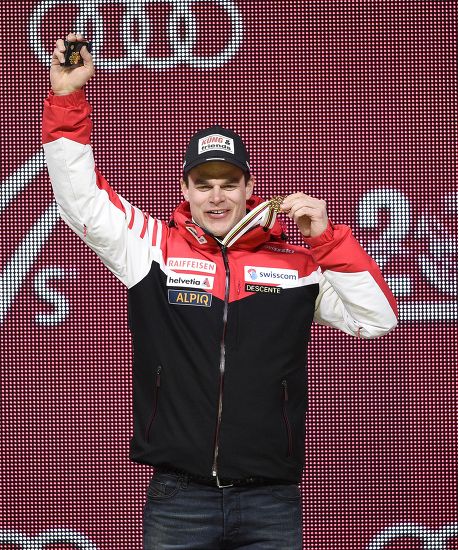 Patrick Kueng Switzerland Celebrates His Gold Editorial Stock Photo ...