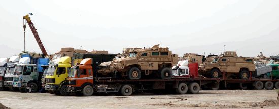 Trucks Carrying Nato Military Vehicles Destined Editorial Stock Photo ...