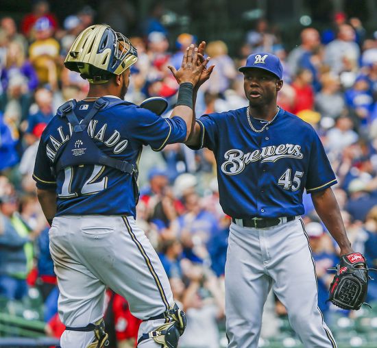 Milwaukee Brewers Closing Pitcher Alfredo Figaro Editorial Stock Photo ...