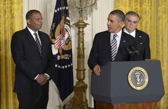 Us President Barack Obama Secretary Transportation Editorial Stock ...