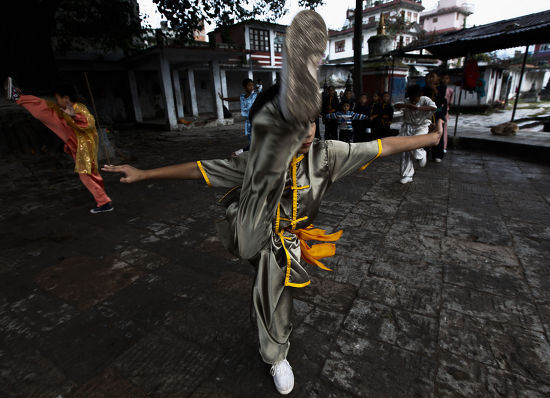 Nepalese Children Practice Wushu Martial Art Editorial Stock Photo ...
