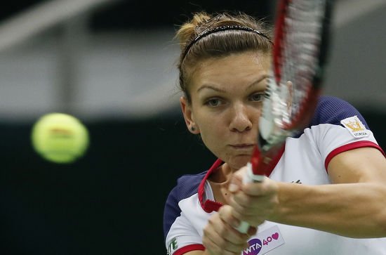 Simona Halep Romania Action Against Anastasia Editorial Stock Photo ...