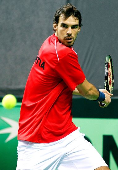 Mate Delic Croatia Returns Ball Novak Editorial Stock Photo - Stock ...
