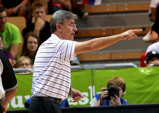 Turkeys Head Coach Bogdan Tanjevic Gestures Editorial Stock Photo ...