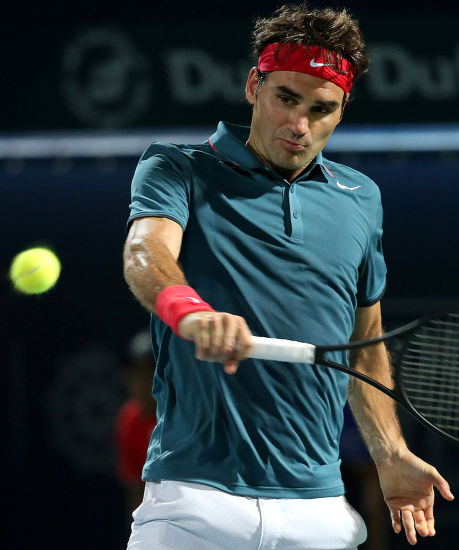Roger Federer Switzerland Returns Ball Novak Editorial Stock Photo ...