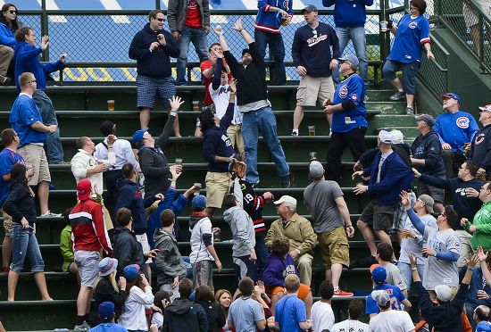 Fan Attempts Catch Home Run Ball Editorial Stock Photo - Stock Image ...