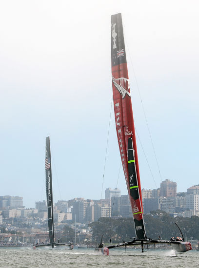 Oracle Team Usa L Sails Behind Editorial Stock Photo - Stock Image ...