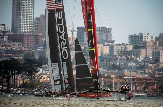 Oracle Team Usa L Sails Behind Editorial Stock Photo - Stock Image ...