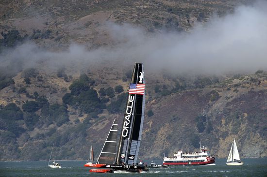 Oracle Team Usa Sails Along Angel Editorial Stock Photo - Stock Image ...
