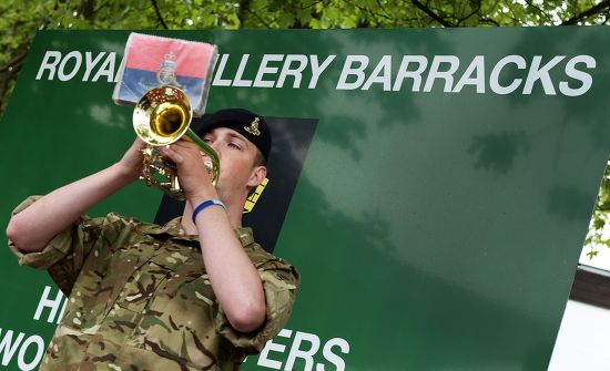 Bugler Dan Griffiths Plays Last Post Editorial Stock Photo - Stock ...