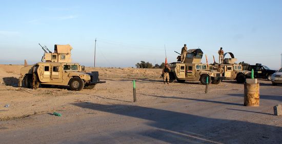 Iraqi Armored Trucks Take Position Military Editorial Stock Photo ...
