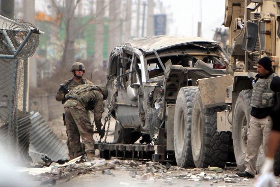 Natos Soldiers Inspect Damaged Nato Military Editorial Stock Photo ...