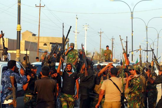 Members Iraqi Shiite Militia Peace Brigades Editorial Stock Photo ...