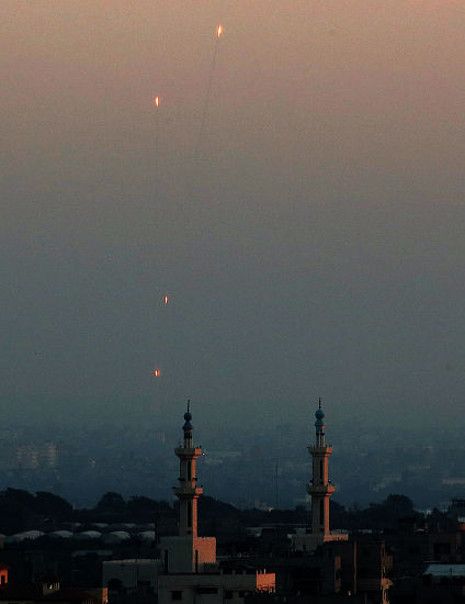 Four M75 Hamas Rocket Launched Coastal Editorial Stock Photo - Stock ...