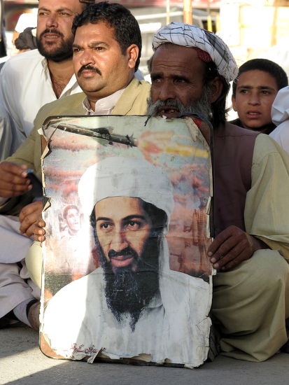 Man Holds Portrait Osama Bin Laden Editorial Stock Photo - Stock Image ...