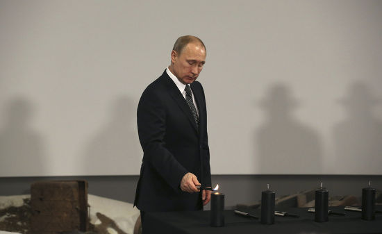 Russian President Vladimir Putin Lights Candle Editorial Stock Photo ...