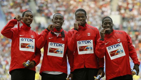 Members Canadian Relay Team Pose Their Editorial Stock Photo - Stock ...