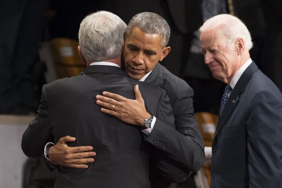 Us President Barack Obama C Hugs Editorial Stock Photo - Stock Image ...