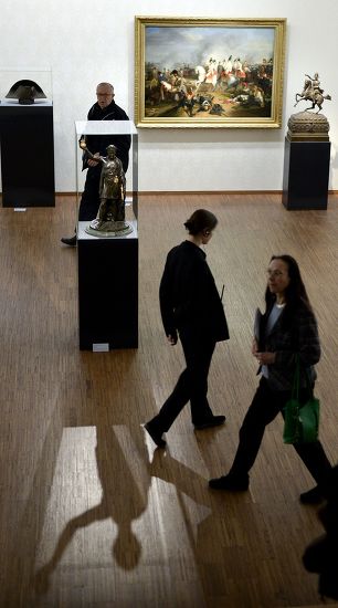 Visitors Walk Through Exhibition Origins Albertina Editorial Stock ...