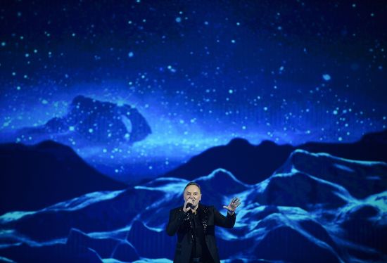 Singer Knez Representing Montenegro Performs During Editorial Stock ...