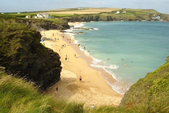 Polventon Mother Iveys Bay Cornwall Britain Editorial Stock Photo ...