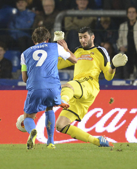 Jelle Vossen L Genk Against Goalkeeper Editorial Stock Photo - Stock ...