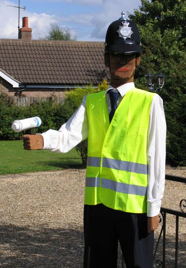 Police Scarecrow Which Has Moving Arm Editorial Stock Photo - Stock ...
